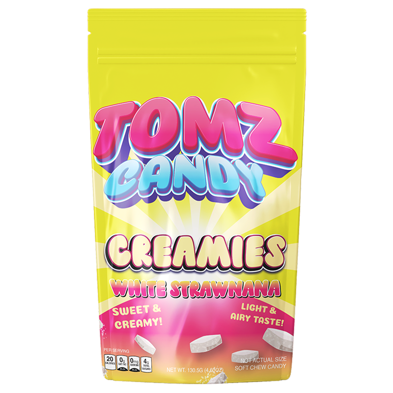 Tomz Candy | White Strawnana Creamies 30 Servings | Tomz Candy
